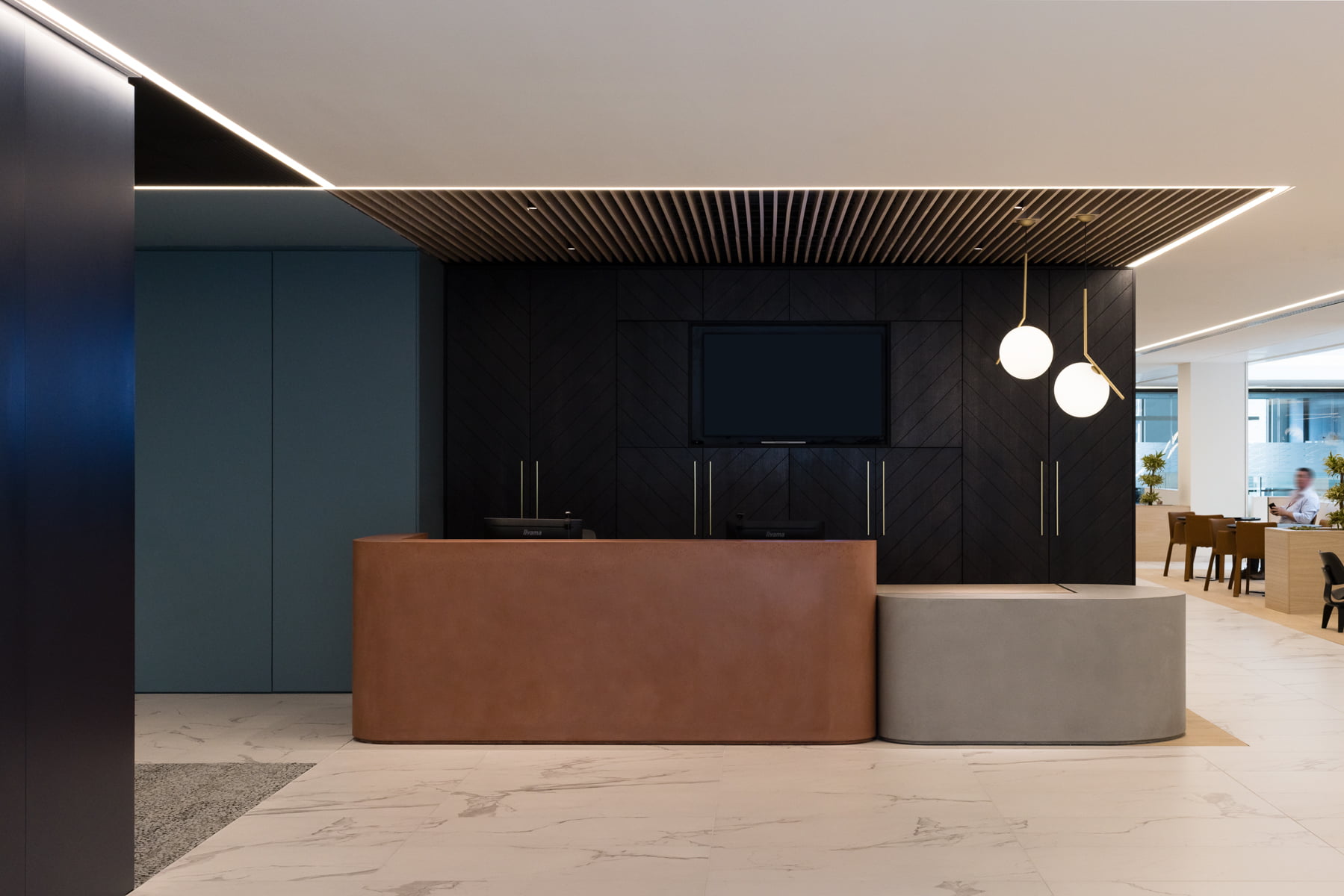 Two-toned Polished Concrete Concierge Desk - Concrete Fair